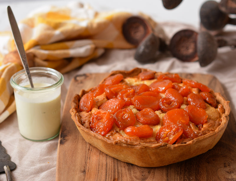 Dried Verjuice Apricots and Frangipane Tart Recipe | Maggie Beer