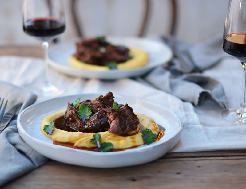 Slow-Braised Beef Cheeks in Barossa Shiraz with Soft Polenta Recipe ...